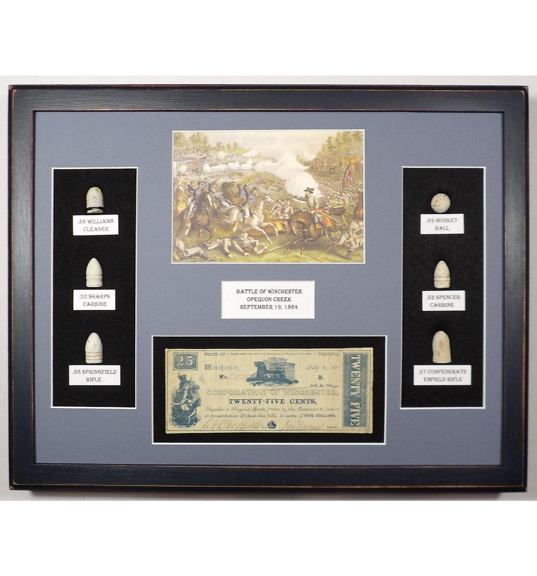 Battle of Winchester – 1861 Winchester Currency – Civil War Bullets ...