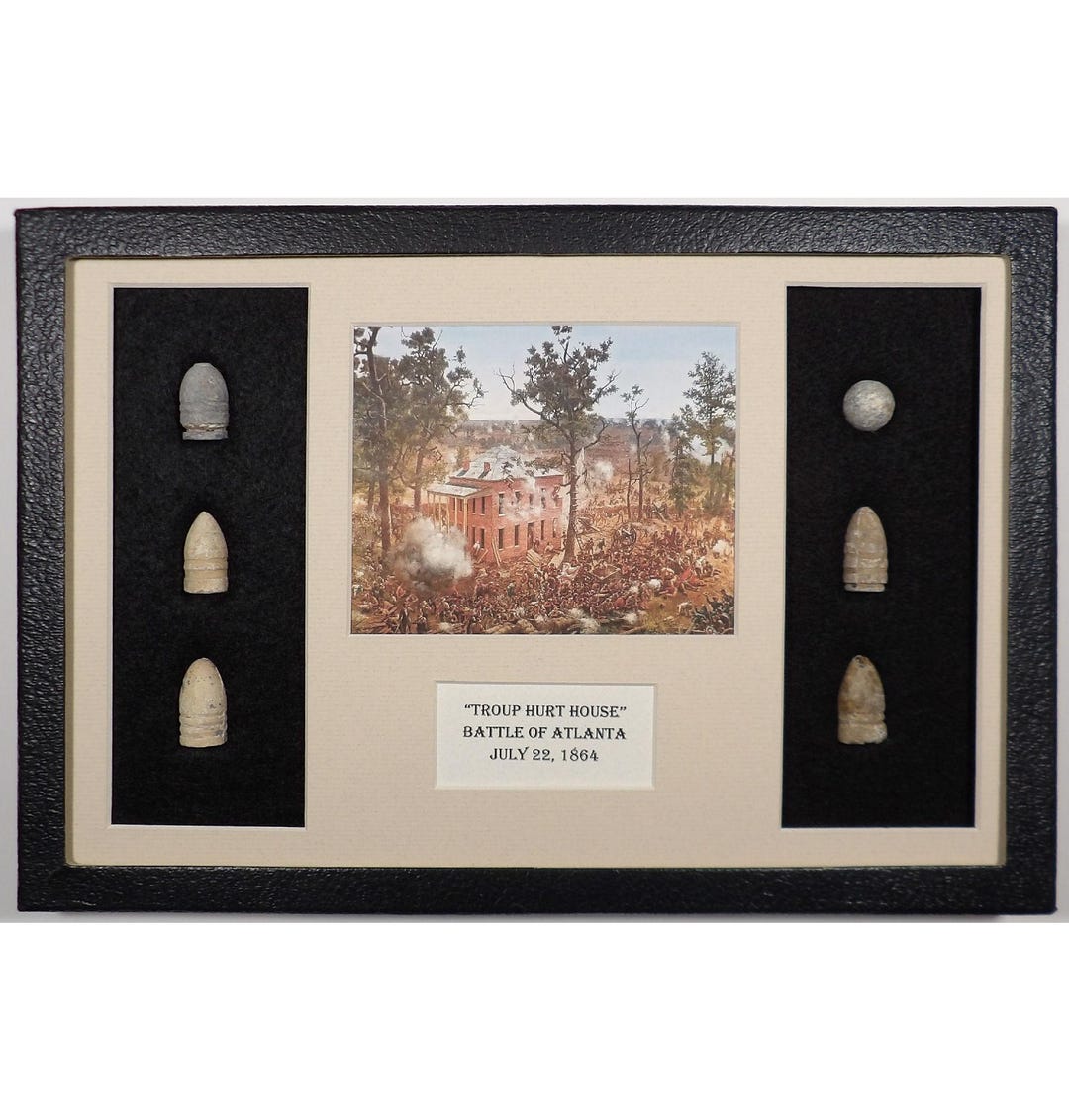 Battle of Atlanta – Troup Hurt House – Civil War Bullets – 5771 - Etsy