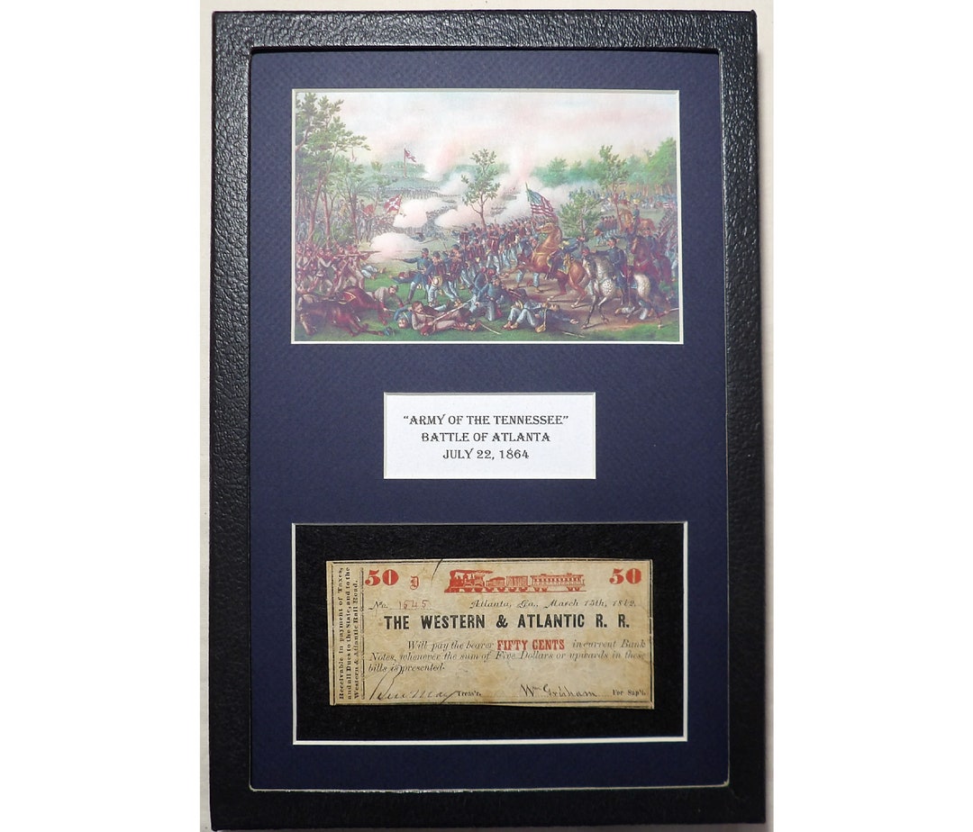 1862 Georgia Currency – Railroad Note – Battle of Atlanta – 5009 - Etsy