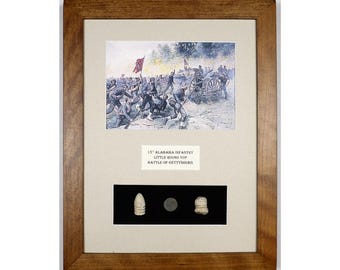 Original Civil War Playing Card & Flatten Relic for Poker Chip in Case ...