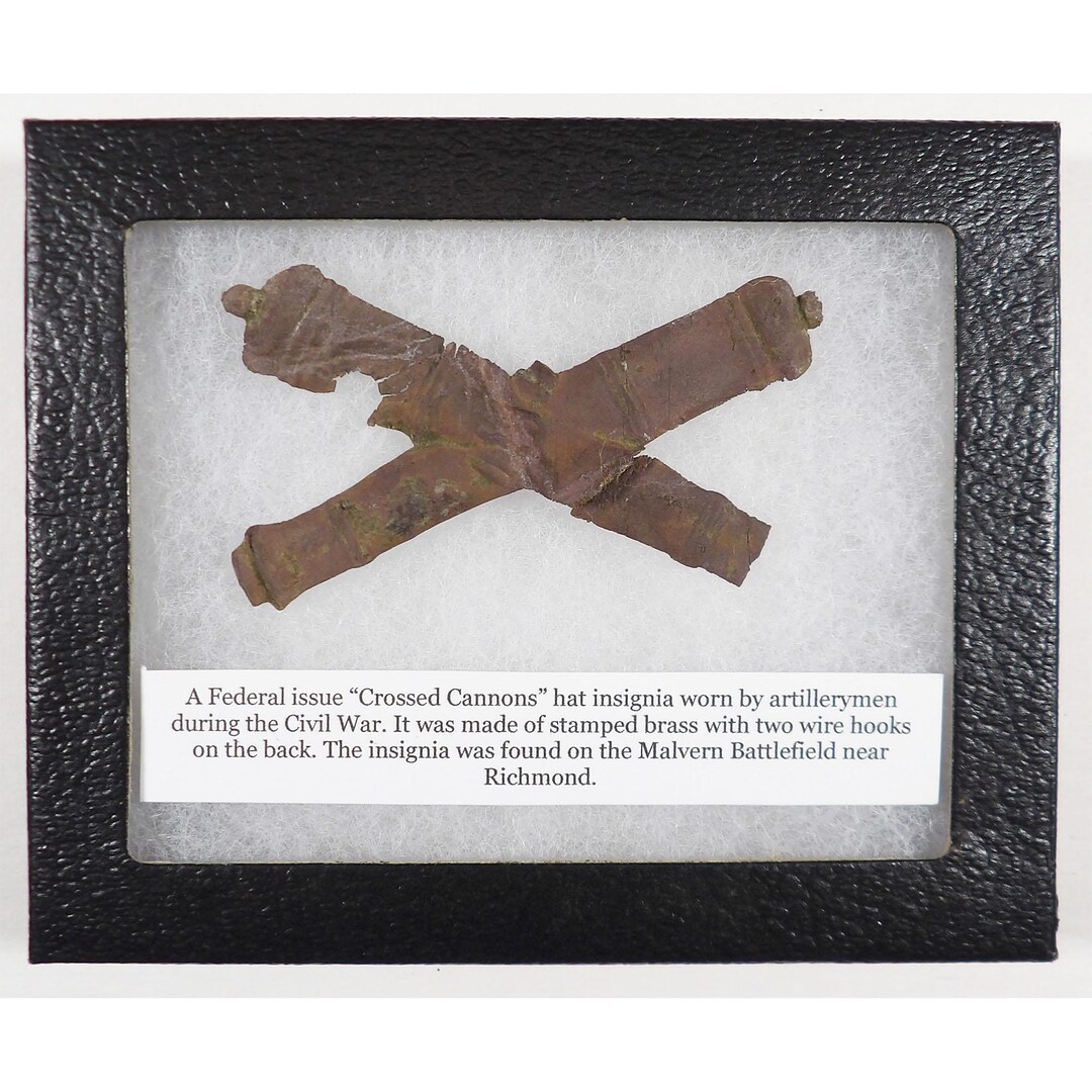 Federal Artillery “crossed Cannons” Hat Insignia – Malvern Hill - 6499 ...
