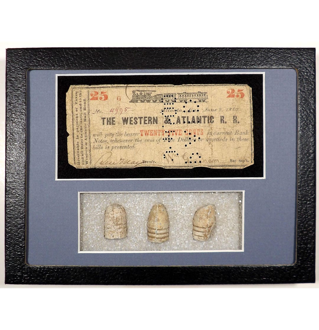 1862 Georgia Railroad Currency– Civil War Relics – Fredericksburg ...