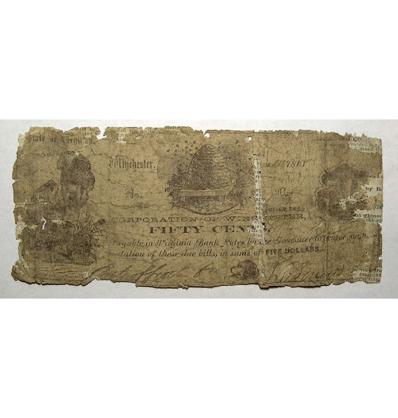 1861 Virginia Currency Winchester | Etsy