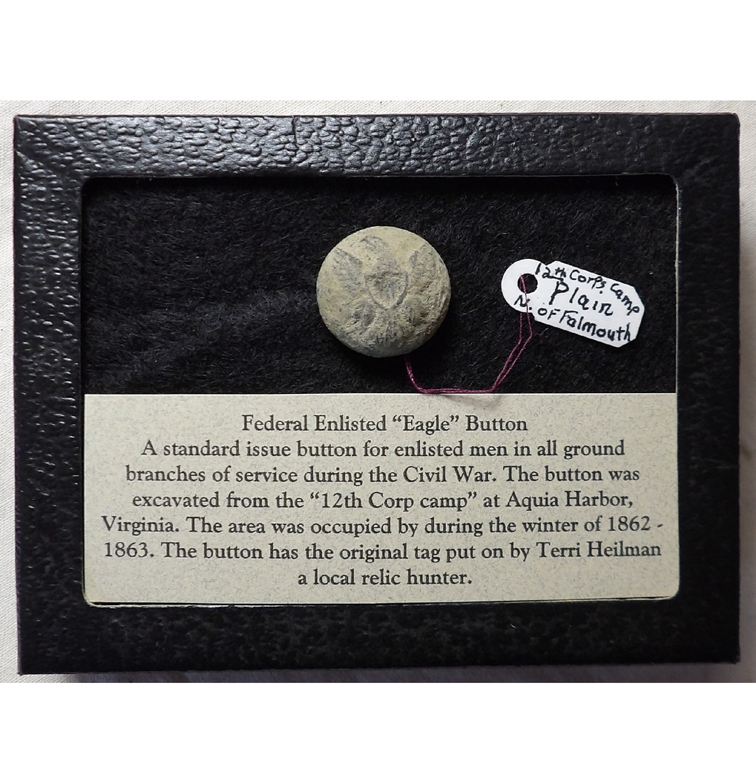 Federal “eagle” Button - 12th Corp - Aquia, Virginia - Civil War ...