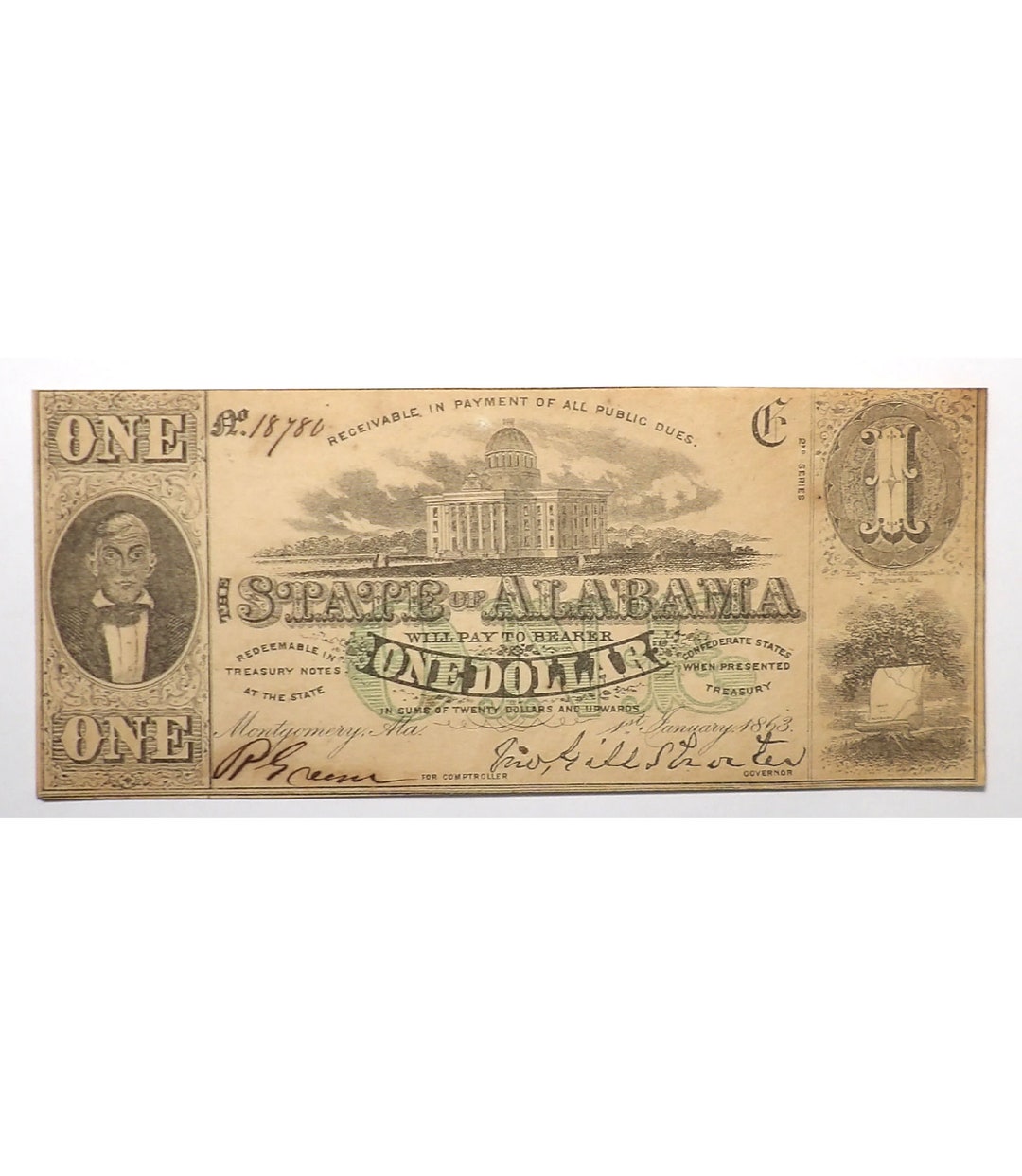1863 Alabama Currency – Civil War– 5154 - Etsy
