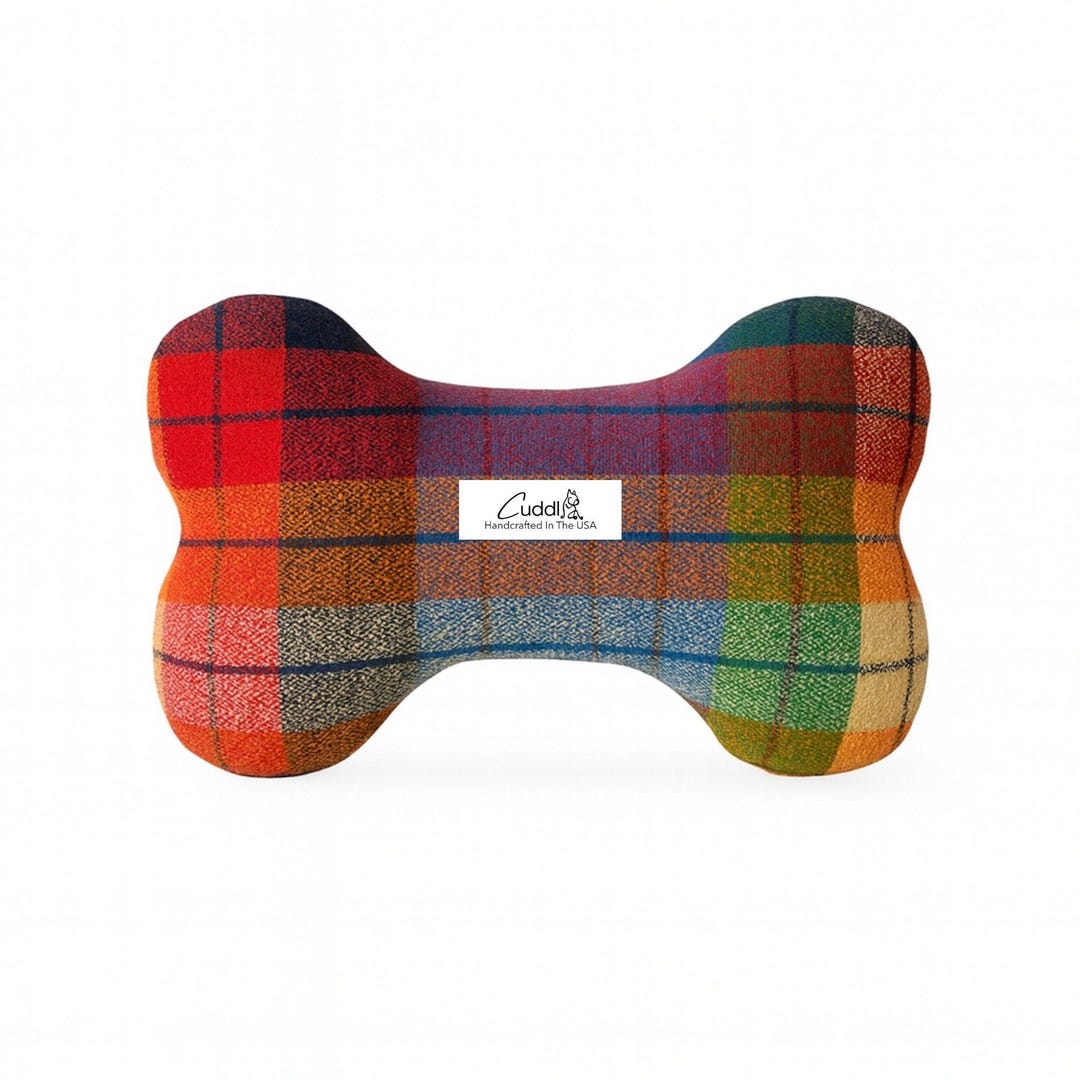 Apple Hill Fall Flannel Squeaky Toy - Sustainable Fall Pet Toy ...