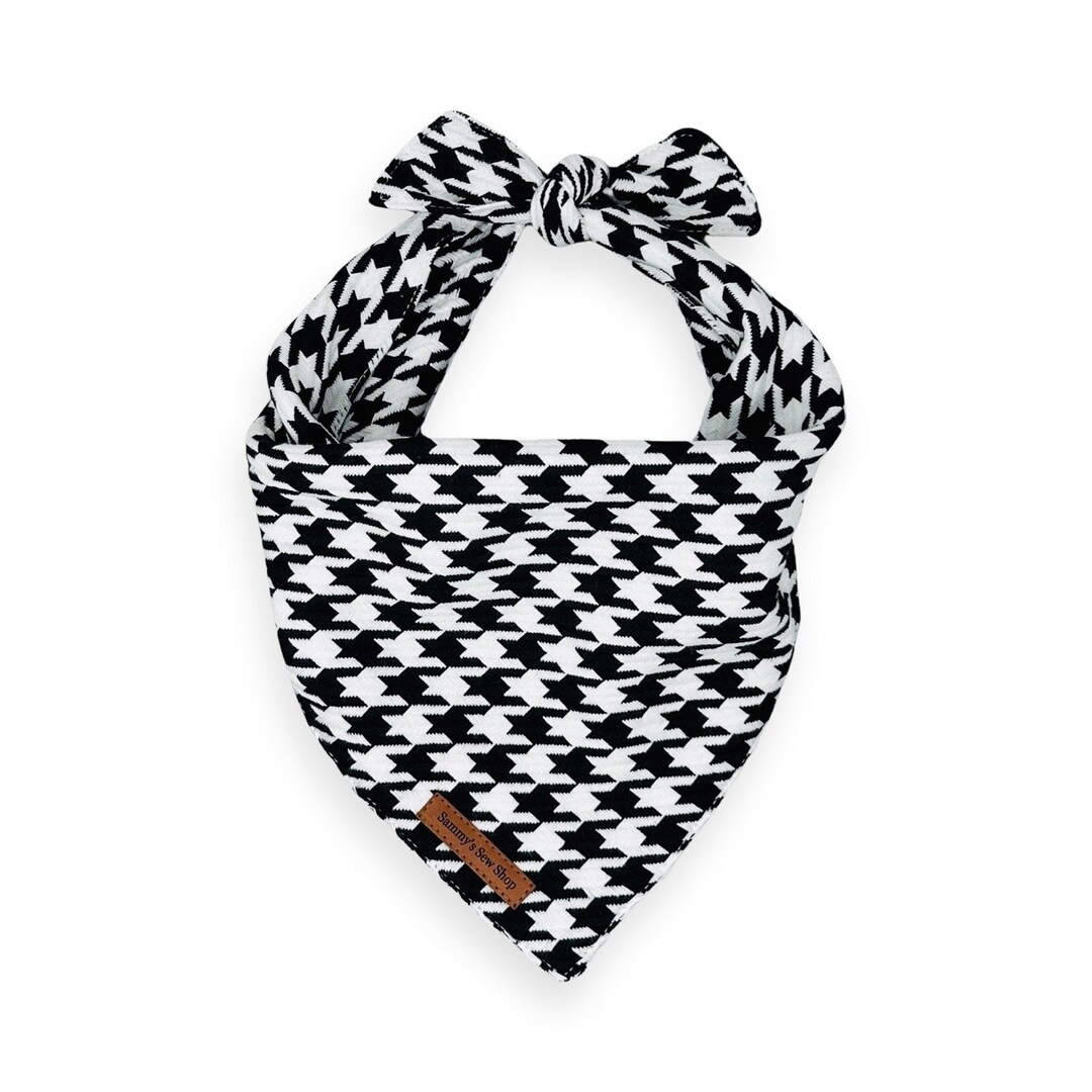 Houndstooth Dog Bandana Fall Pet Bandana With Name - Etsy