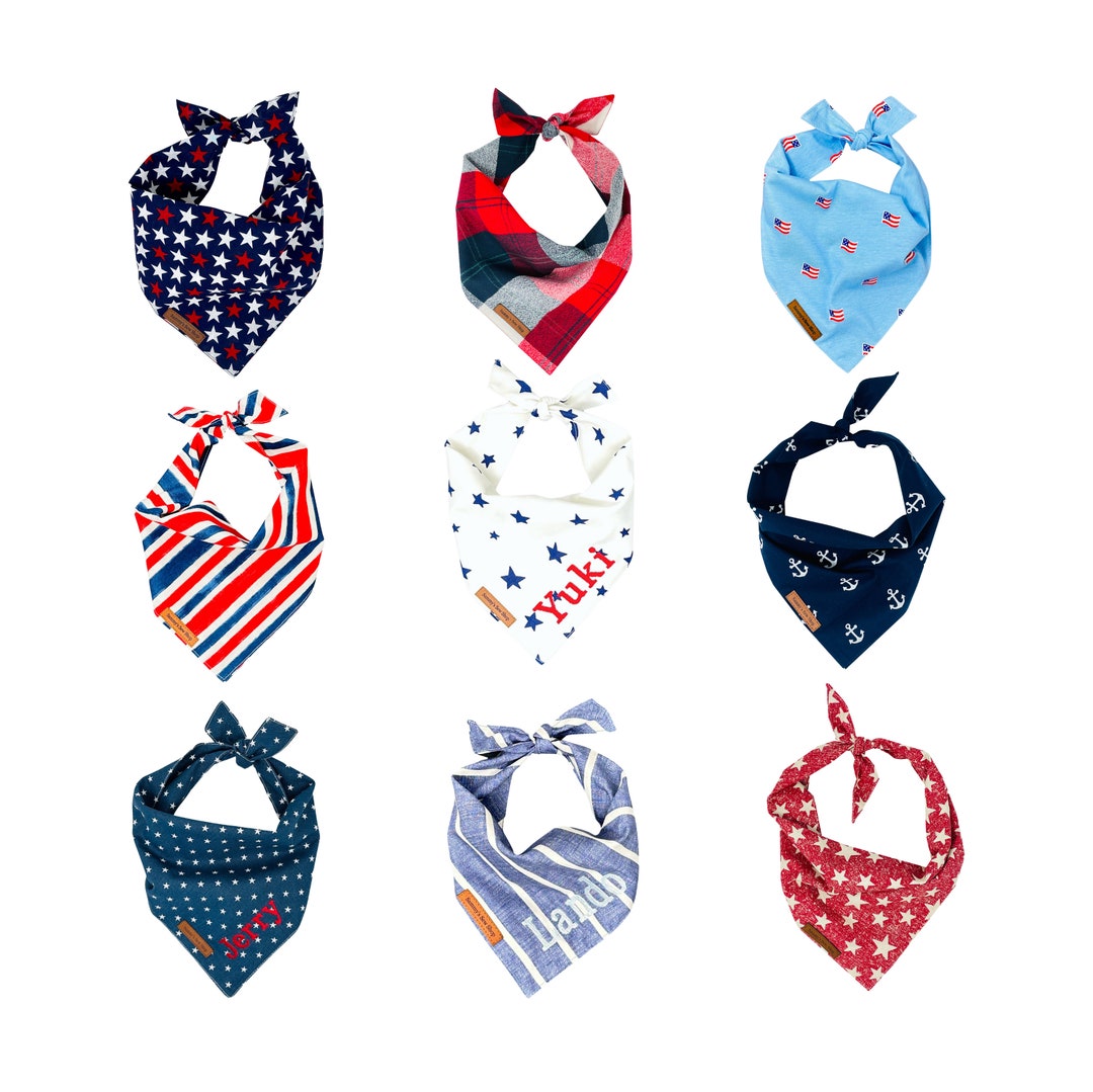 Personalized Fourth of July Dog Bandana, Olympics Dog Bandana, Team USA ...