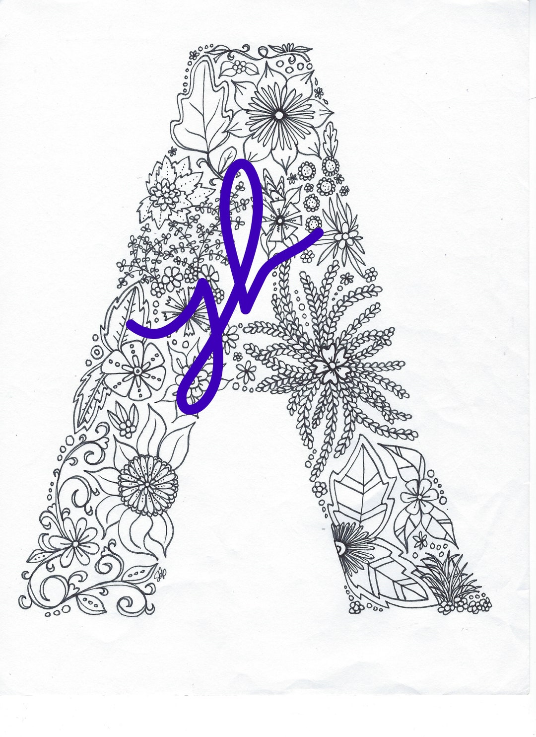 Letter A Coloring Page - Etsy