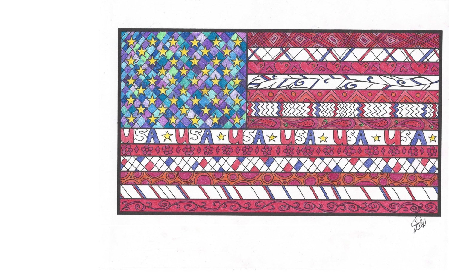 Flag Coloring Page! - Etsy