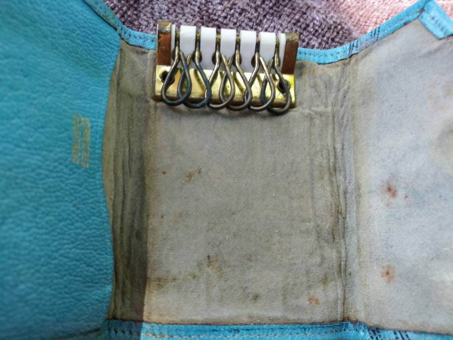 Vintage Princess Gardner Key Guard Turquoise Baby Blue Threaded Accent ...