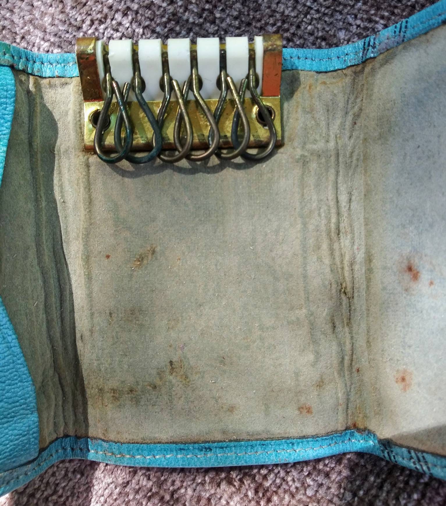 Vintage Princess Gardner Key Guard Turquoise Baby Blue Threaded Accent ...