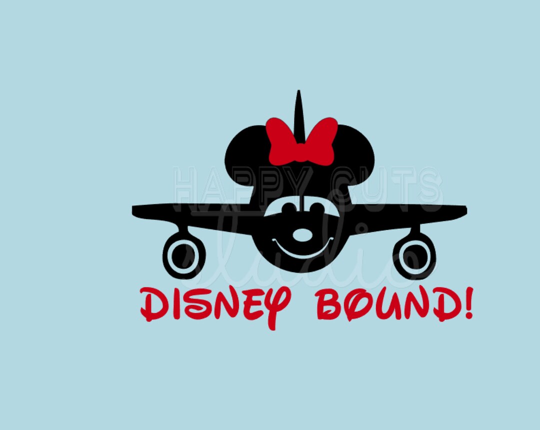Here I Come! Disney Bound Plane With Bow Mickey Minnie Mouse Disney ...