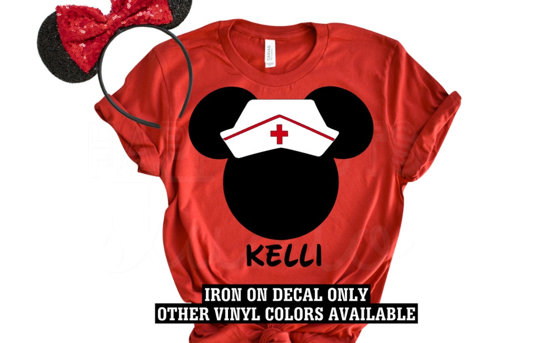 Personalized Nurse Minnie Decal / Doctor Hospital RN Hat Job Family ...