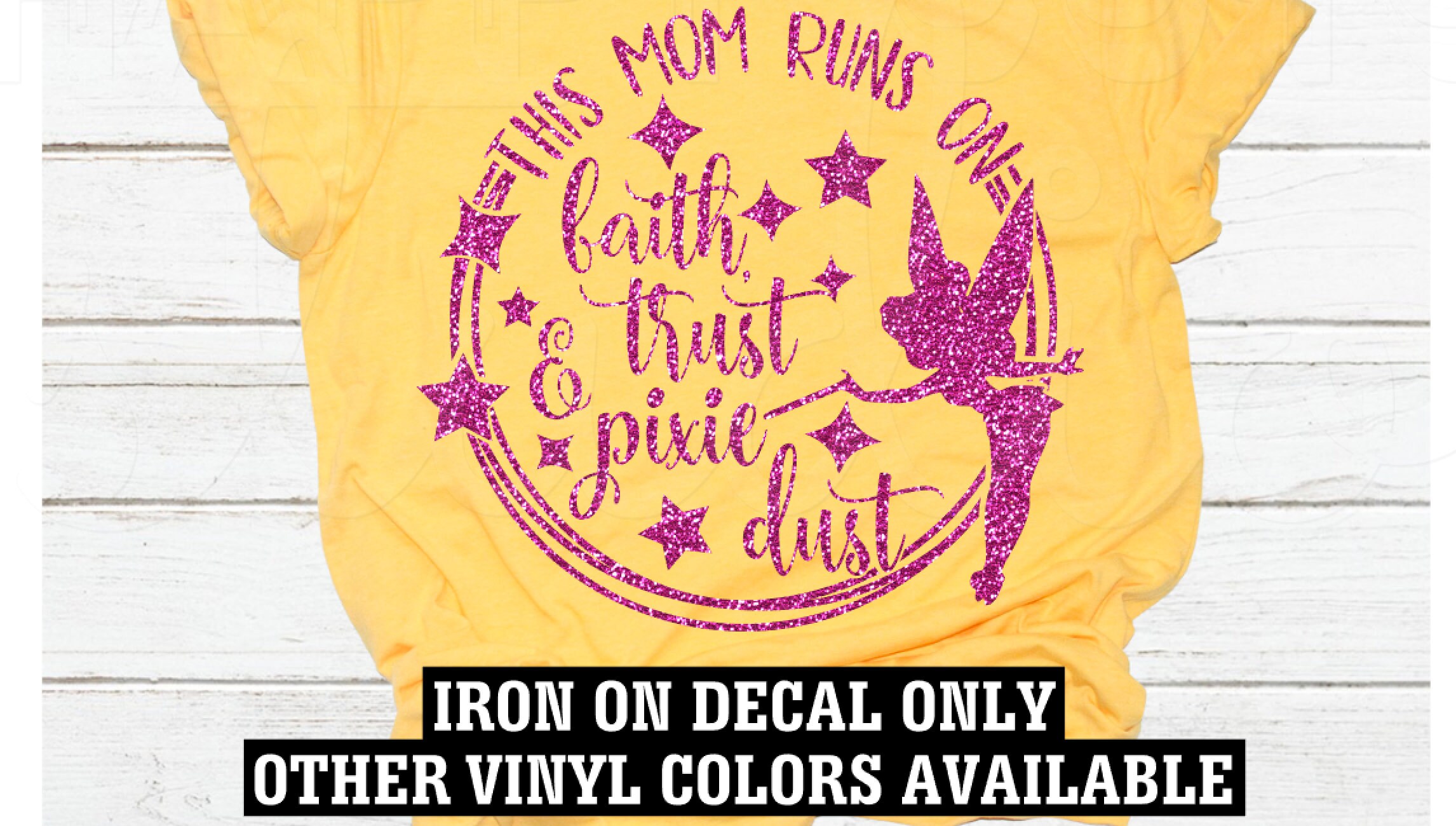 This Mom Runs on Faith Trust and Pixie Dust in Glitter - Etsy