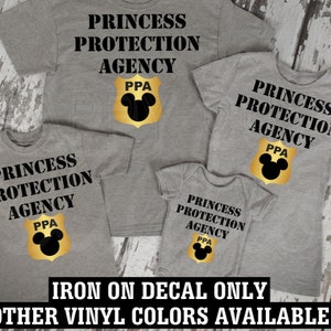 Princess Protection Agency Badge Mickey Mouse Disney Iron on Decal ...
