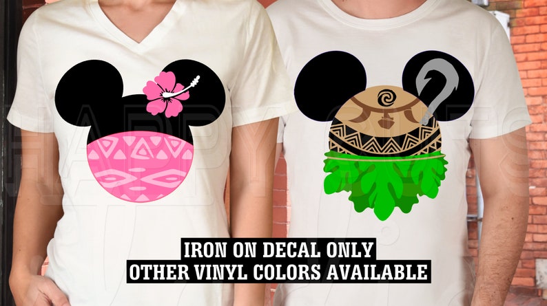 Moana or Maui Mickey Mouse Head Disney World Vacation Family - Etsy