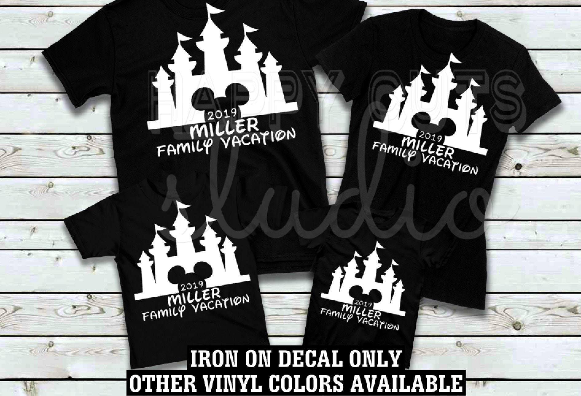 Personalized Disney Castle Decal Mickey Mouse Dad Family | Etsy