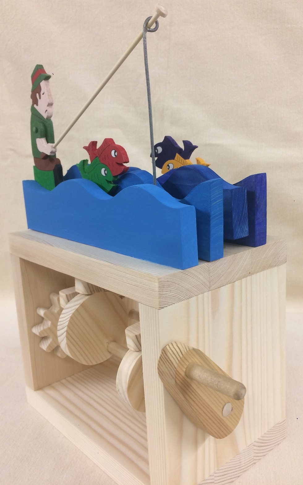 Automaton (mechanical Toy) "the Unlucky Fisherman" - Etsy