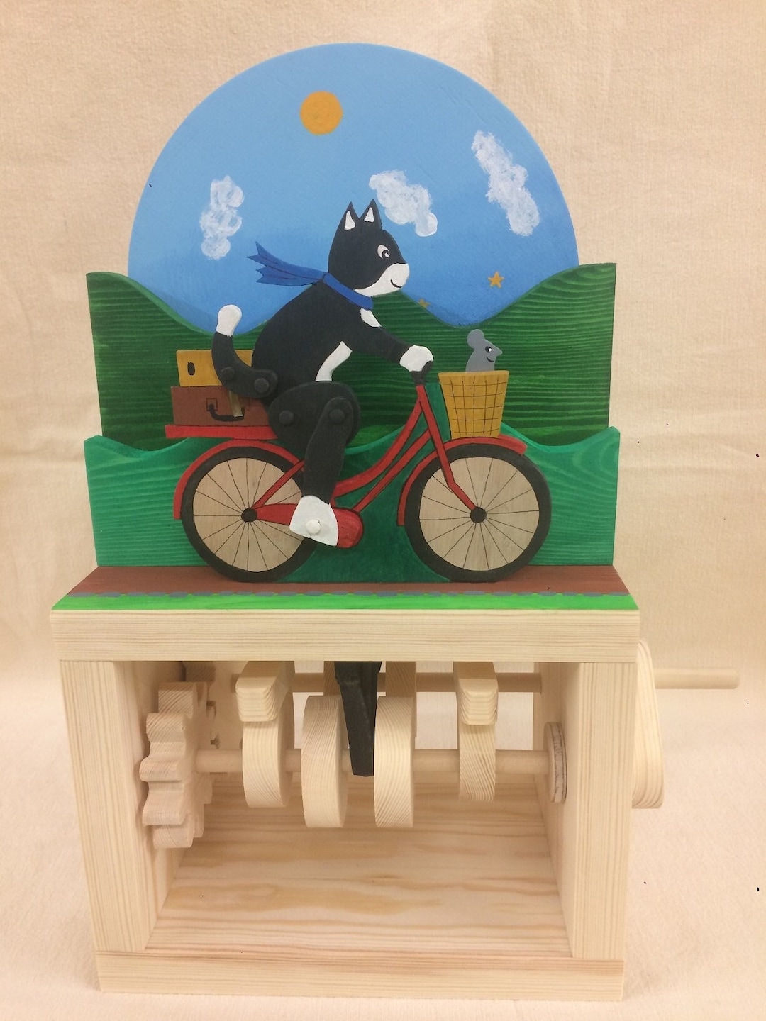 Automaton (mechanical Toy) "the Explorer Cat" - Etsy