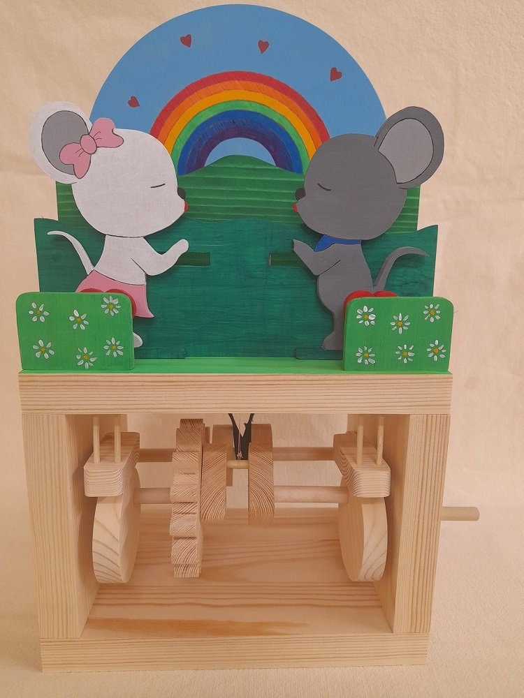 Automaton (mechanical Toy) "just Two Mice in Love" - Etsy