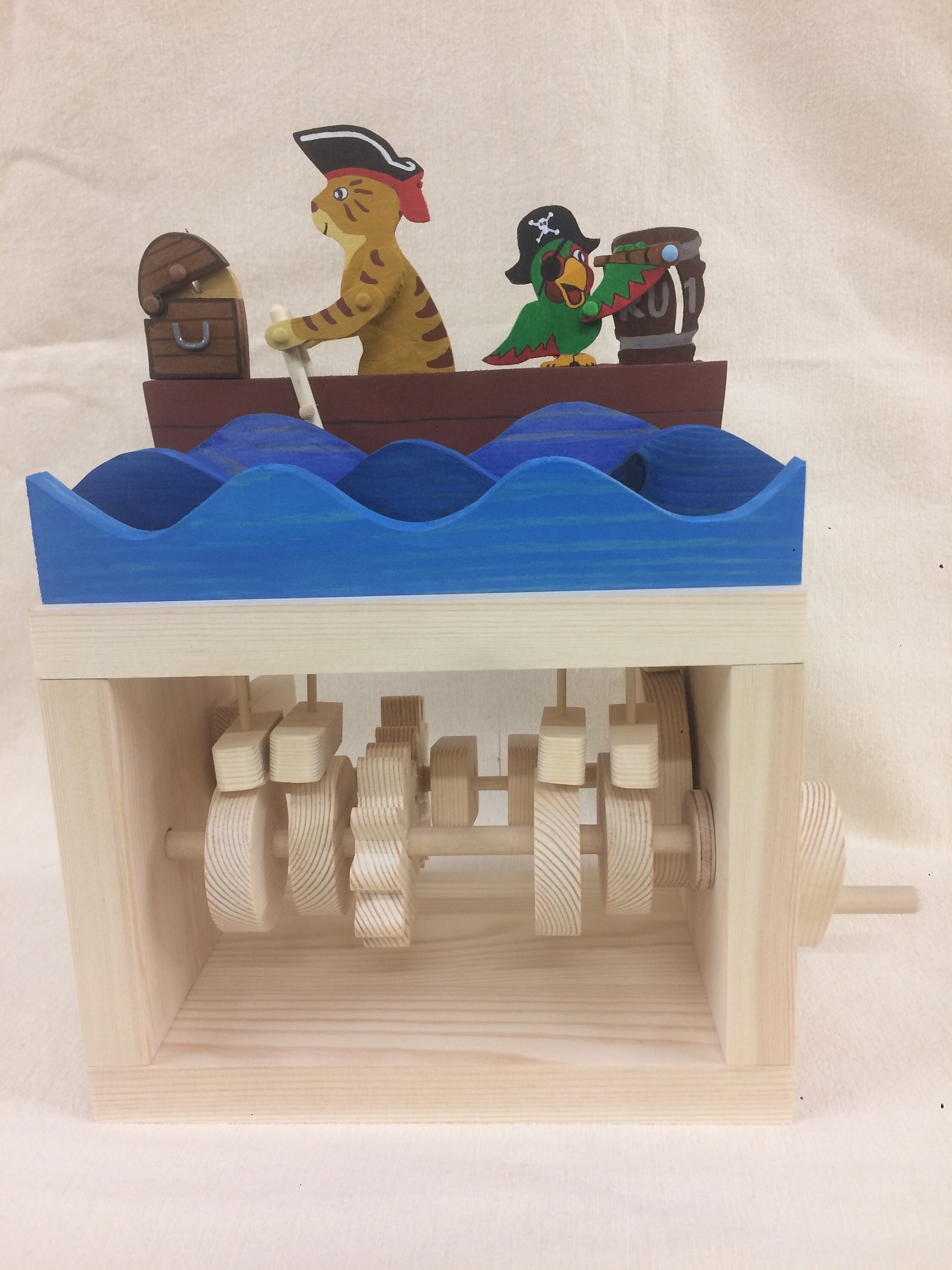 Automaton (mechanical Toy) "the Pirate Cat" - Etsy