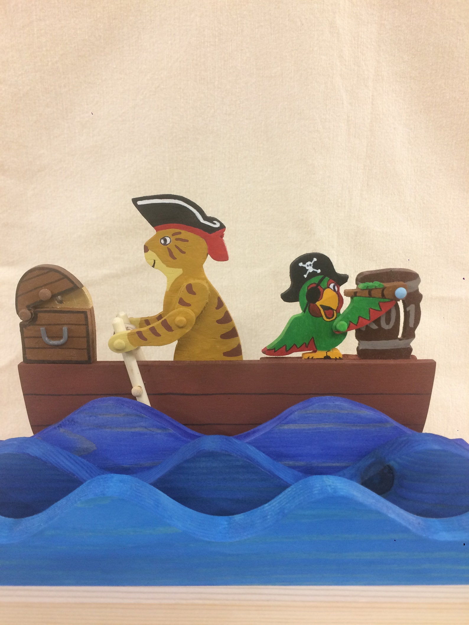 Automaton (mechanical Toy) "the Pirate Cat" - Etsy