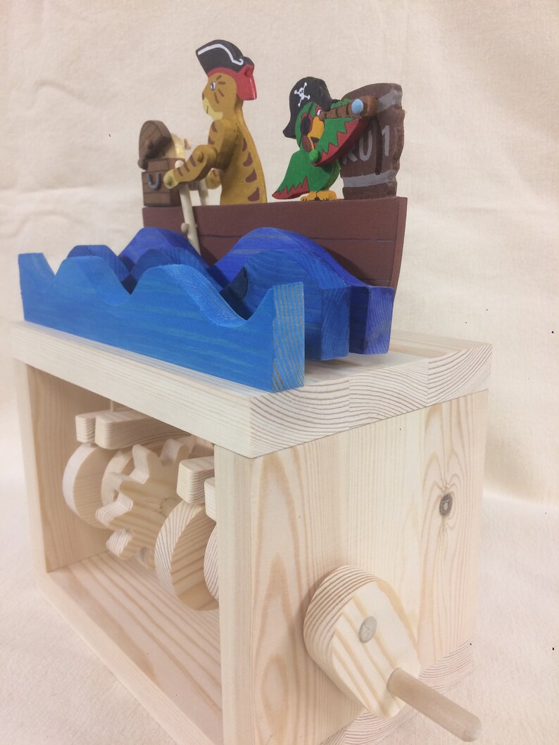 Automaton (mechanical Toy) "the Pirate Cat" - Etsy