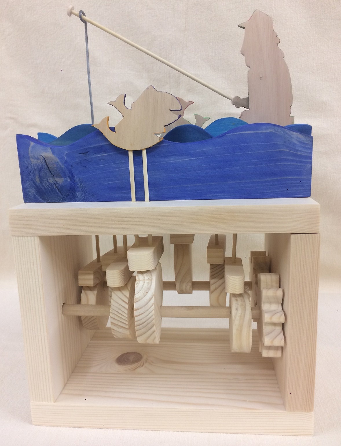Automaton (mechanical Toy) "the Unlucky Fisherman" - Etsy