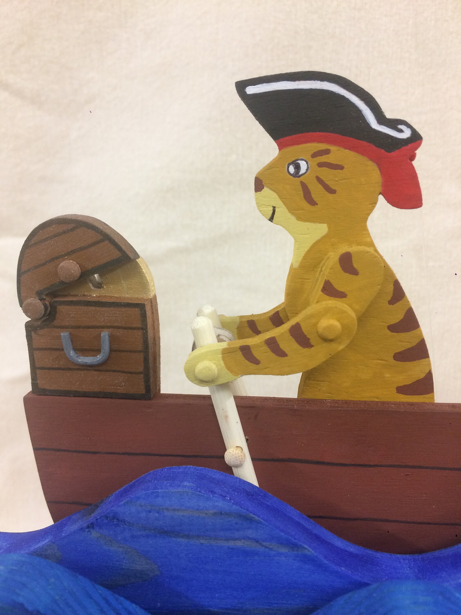 Automaton (mechanical Toy) "the Pirate Cat" - Etsy