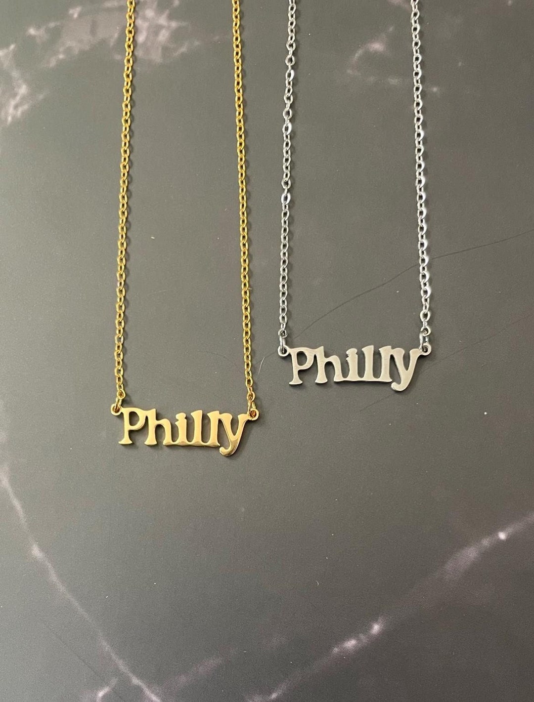 PHILLY Necklaces ~ Gold or Silver ~ Gold Plated Stainless Steel ...