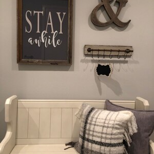 Stay Awhile Poster, Entryway Sign, Home Decor Sign, Modern Farmhouse ...