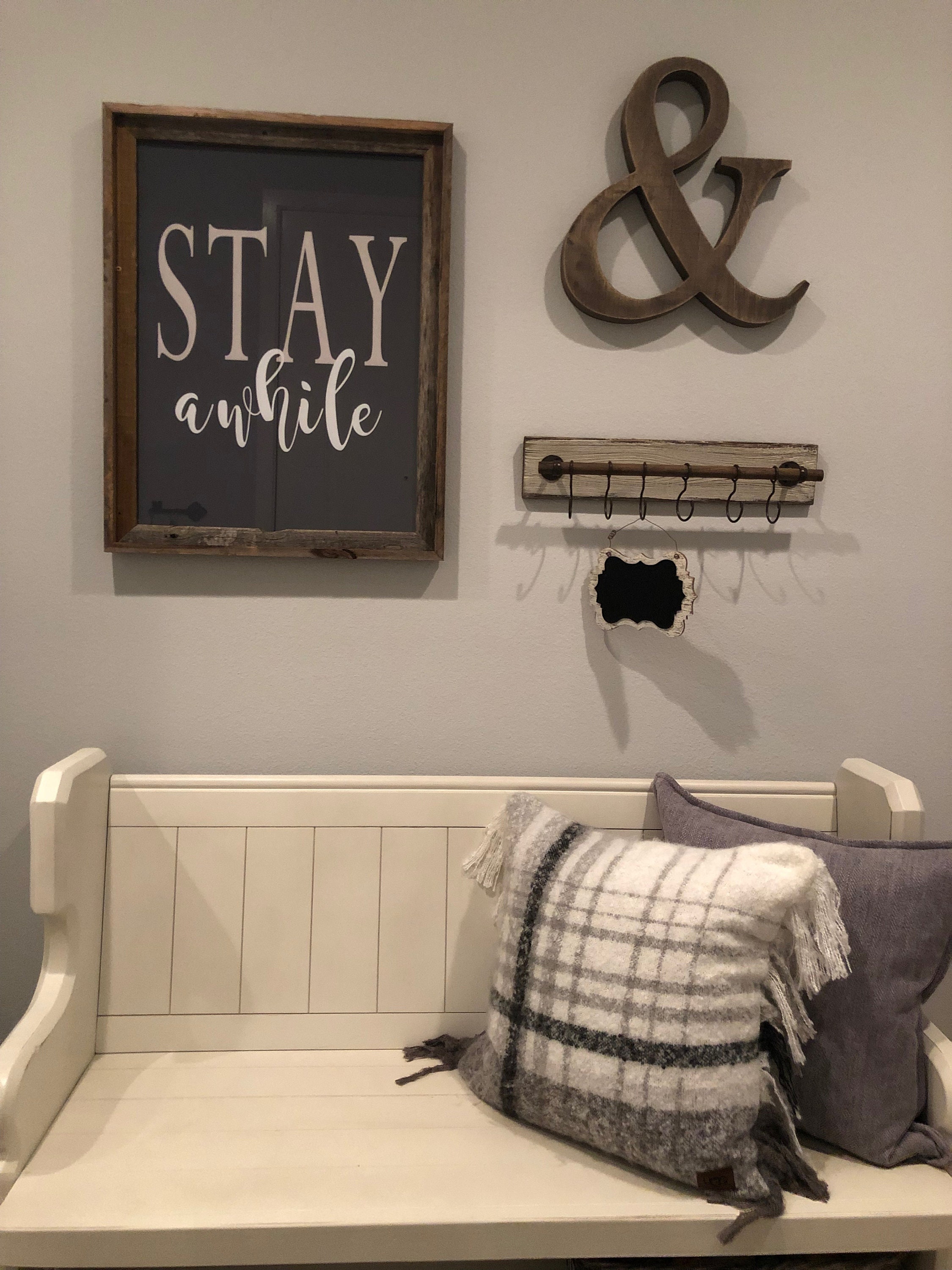 Stay Awhile Poster, Entryway Sign, Home Decor Sign, Modern Farmhouse ...