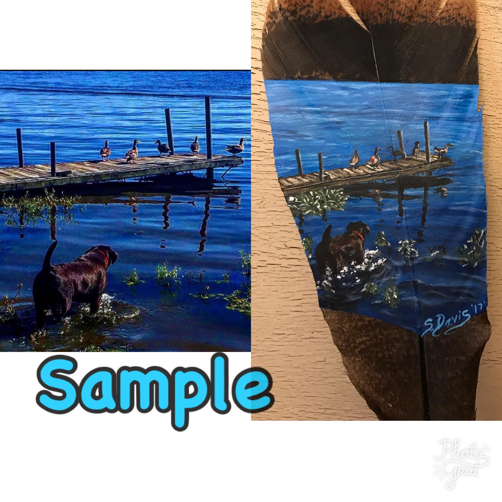 Hand Painted Turkey Feathers a Custom Made to Order Personalized Unique ...