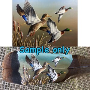 Hand Painted Turkey Feathers a Custom Made to Order Personalized Unique ...