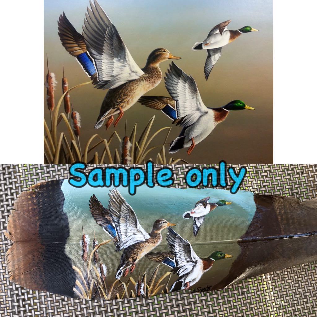 Hand Painted Turkey Feathers a Custom Made to Order Personalized Unique ...