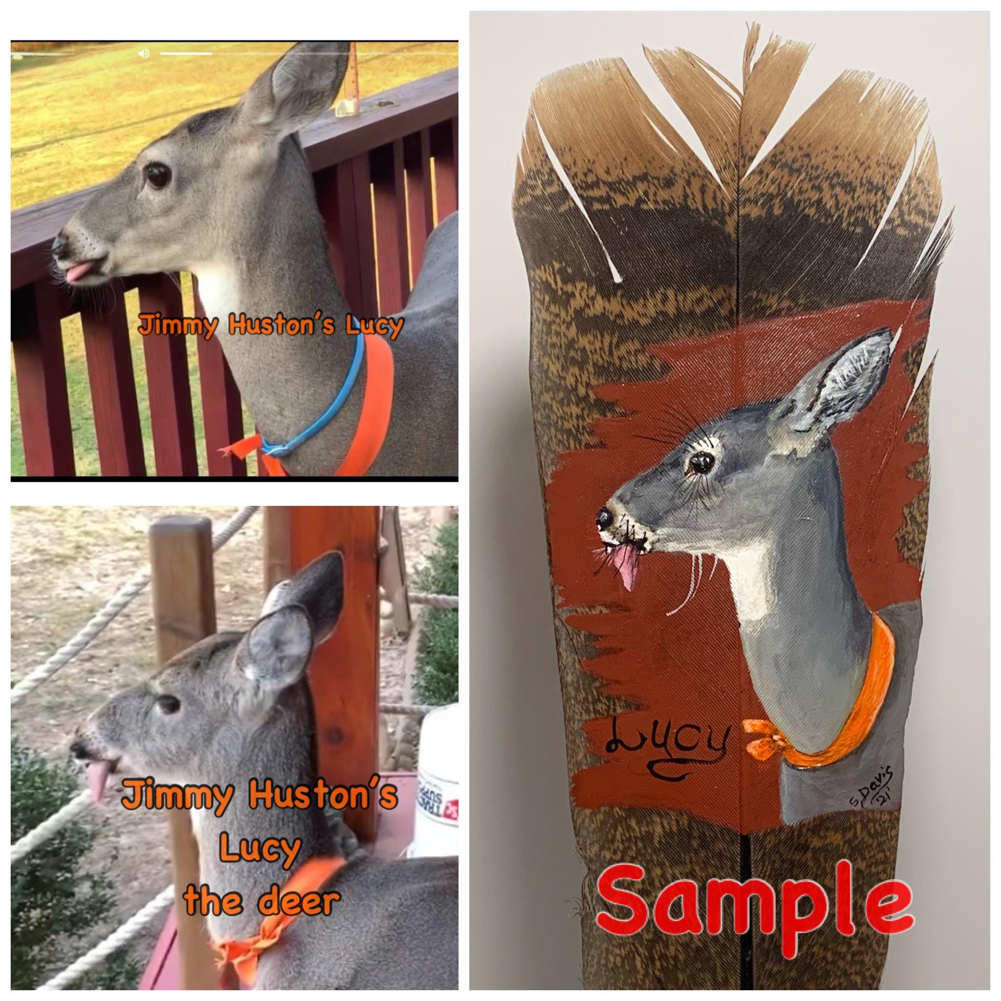 Hand Painted Turkey Feathers a Custom Made to Order Personalized Unique ...