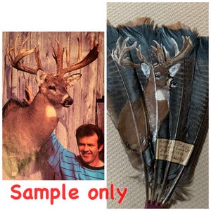 Hand Painted Turkey Feathers a Custom Made to Order Personalized Unique ...