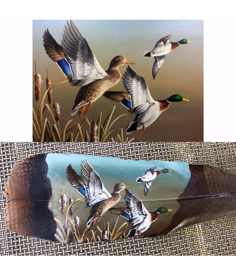 Hand Painted Turkey Feathers a Custom Made to Order Personalized Unique ...