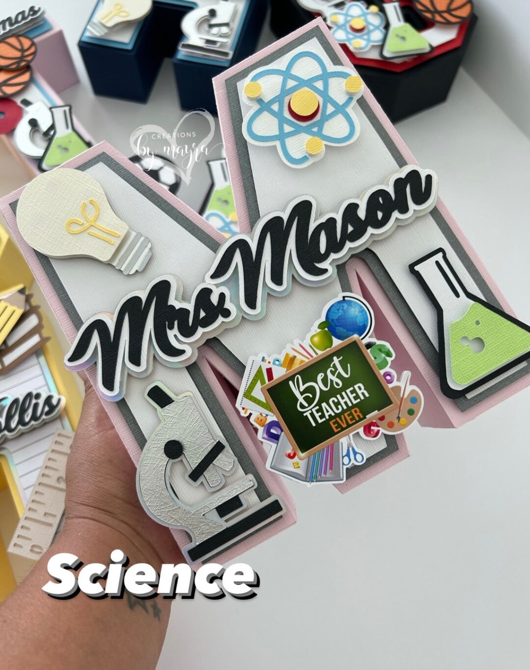 Teacher 3D Letters, 8" 3D Letter, Teacher Gifts, Back to School Gifts ...