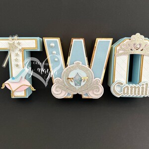 TWO Princess Themed 3D Letters, Princess Birthday Party Decor, 3D ...