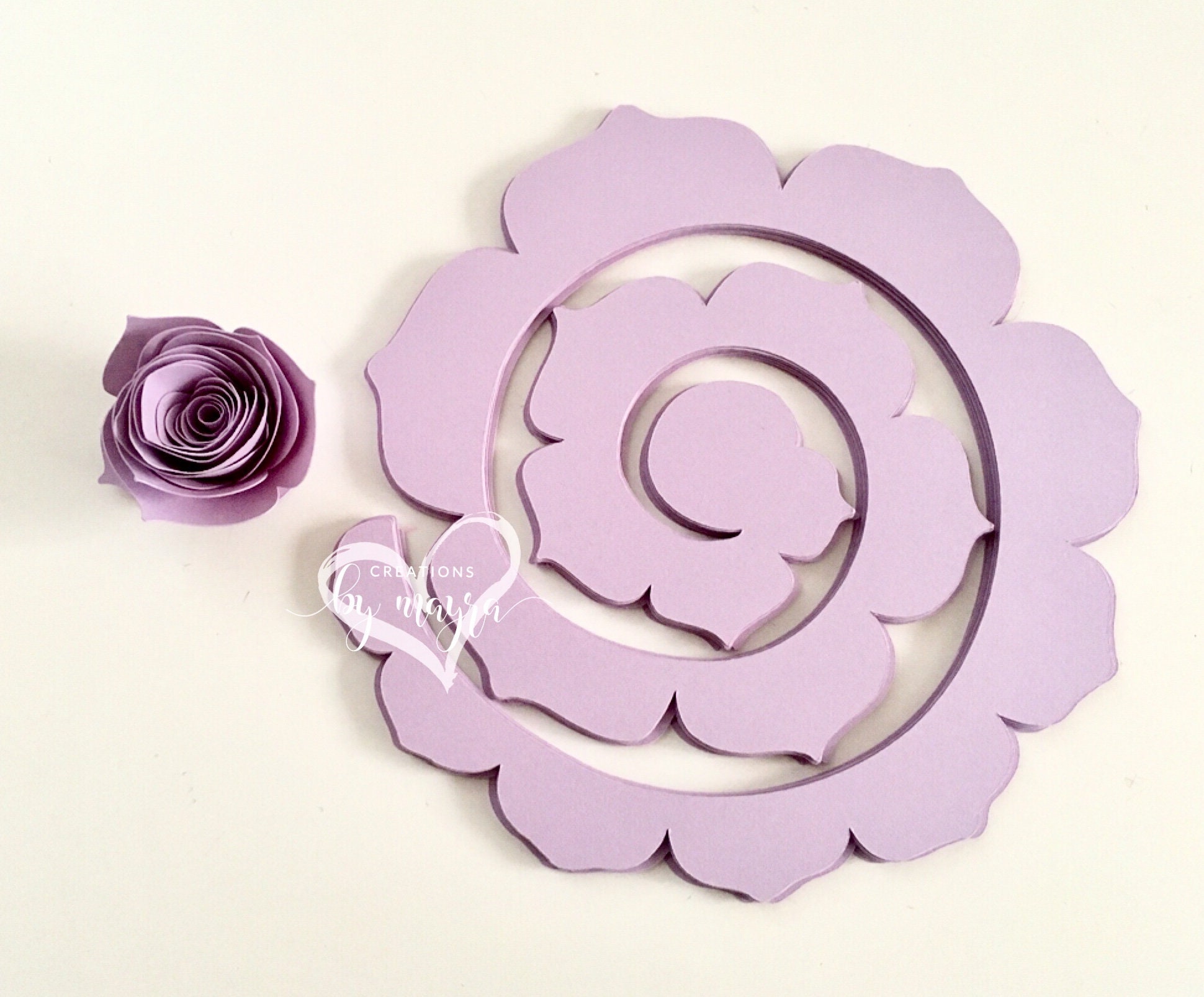 Spiral Template For Paper Roses