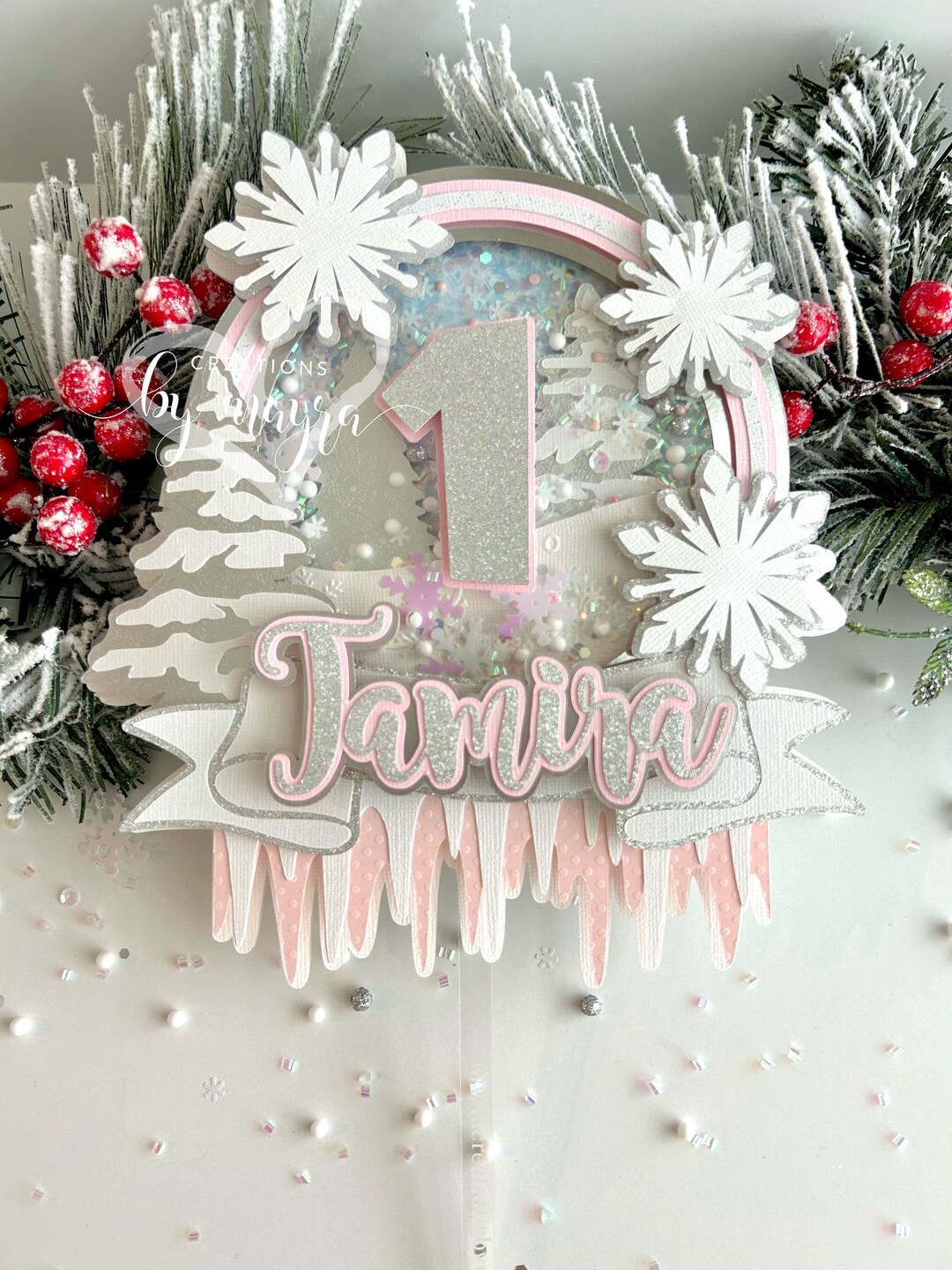 Winter Wonderland Cake Topper, Winter Wonderland Birthday Decor, Winter ...