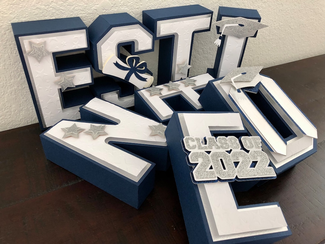 Graduation 3D Letters, Graduation Party Decor, Graduation 6" Letters ...