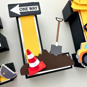 Construction Theme 3D Letters, Dump Truck Birthday, Excavator Party ...