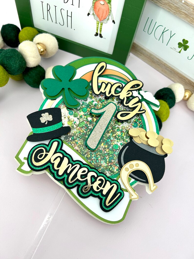 Lucky One Cake Topper St Patricks Day Cake Topper St - Etsy
