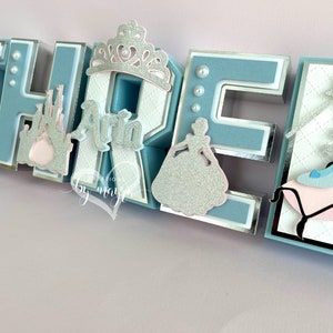 Princess 3D Letters, Princess Theme Party Decor, Sweets Table Decor ...