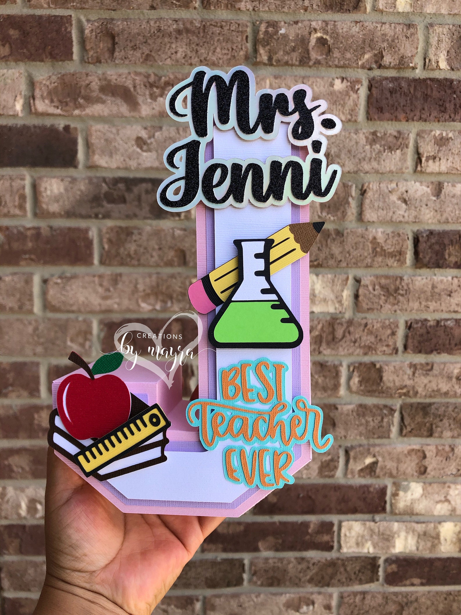 Teacher 3D Letters 8 3D Letter Teacher Gifts Back to - Etsy