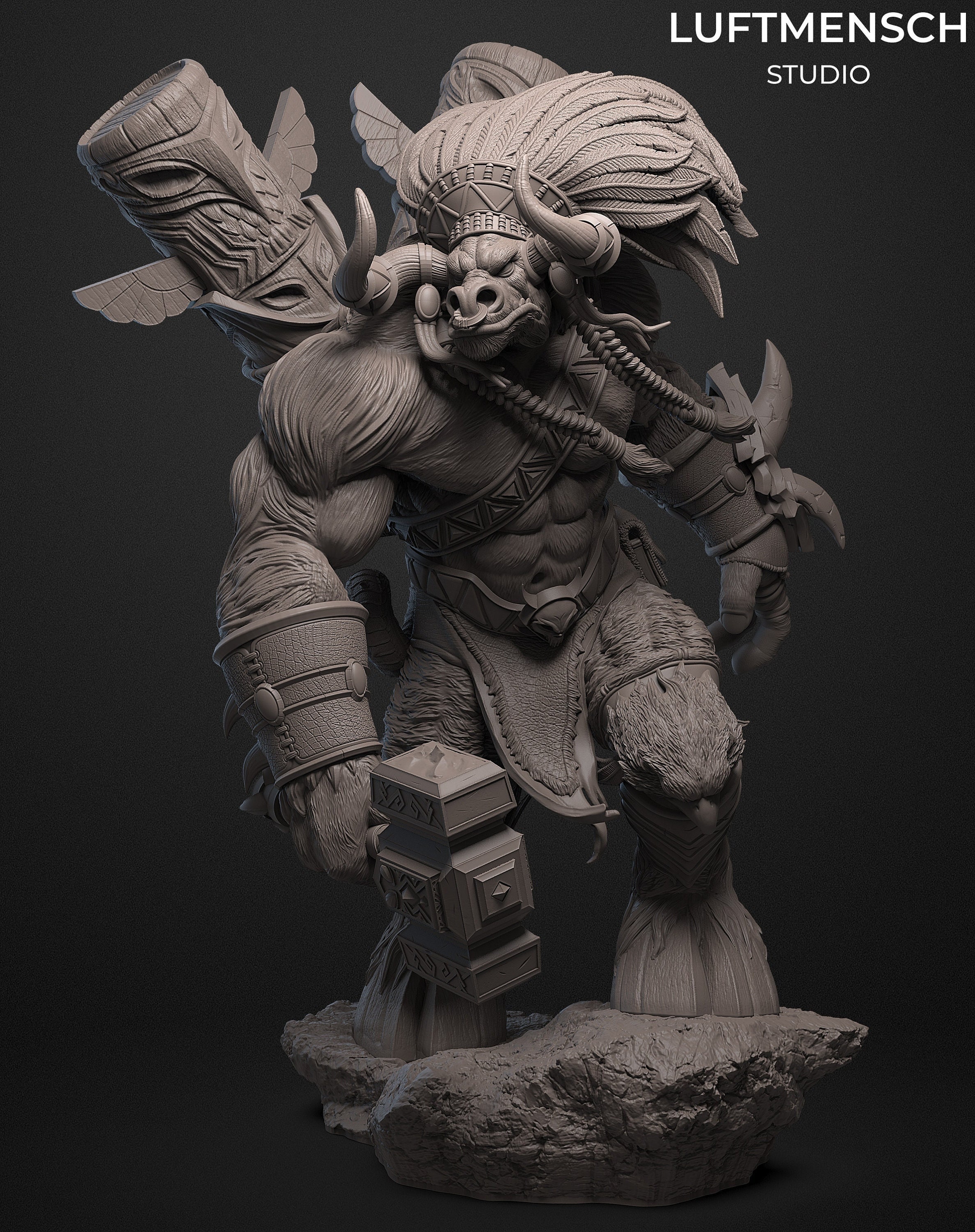 World Of Warcraft Custom Tauren Baine Figure Etsy