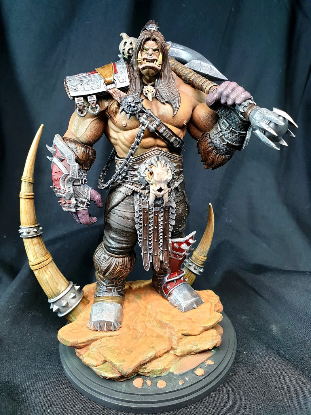 World of Warcraft Grommash Hellscream 15 Cm Resin - Etsy